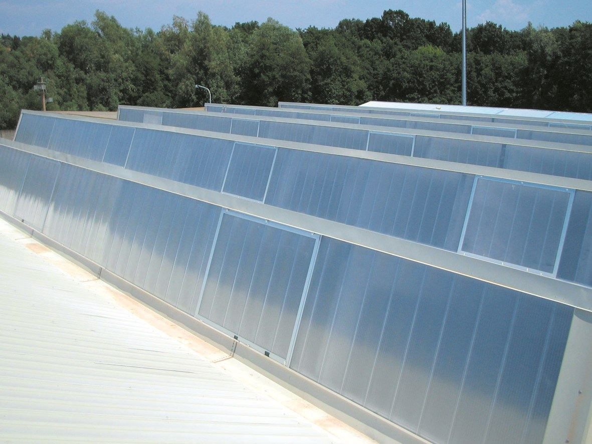 Sistema modulare ad incastro in policarbonato alveolare PANELPIÙ By PolyPiù