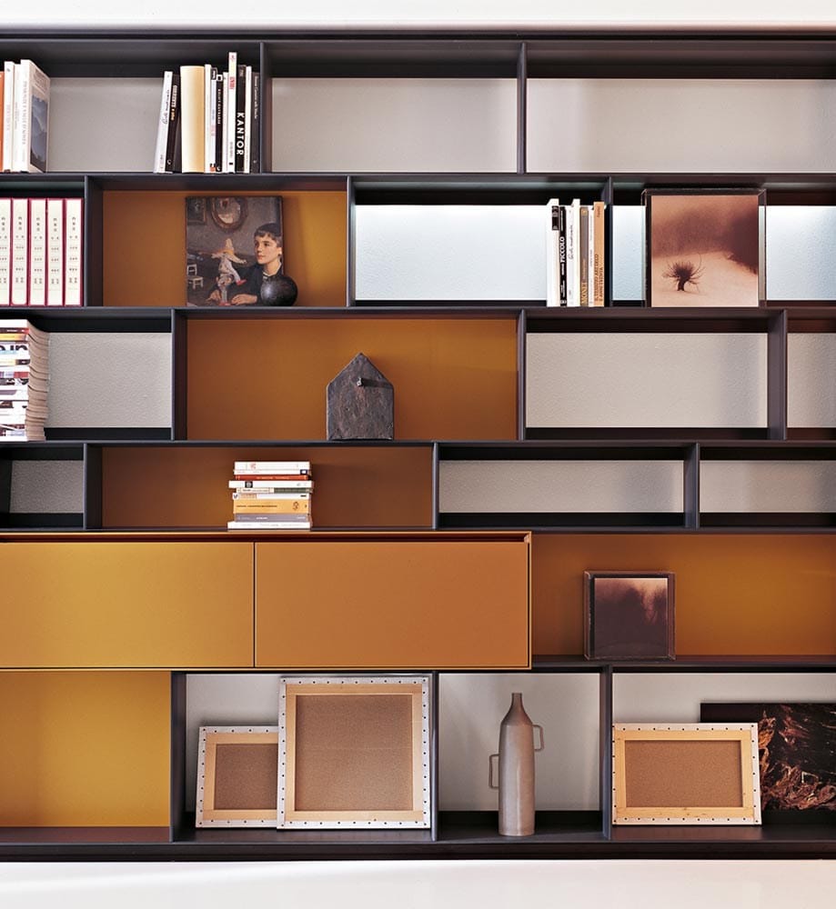 Open sectional bookcase FLAT.C By B&B Italia design Antonio Citterio