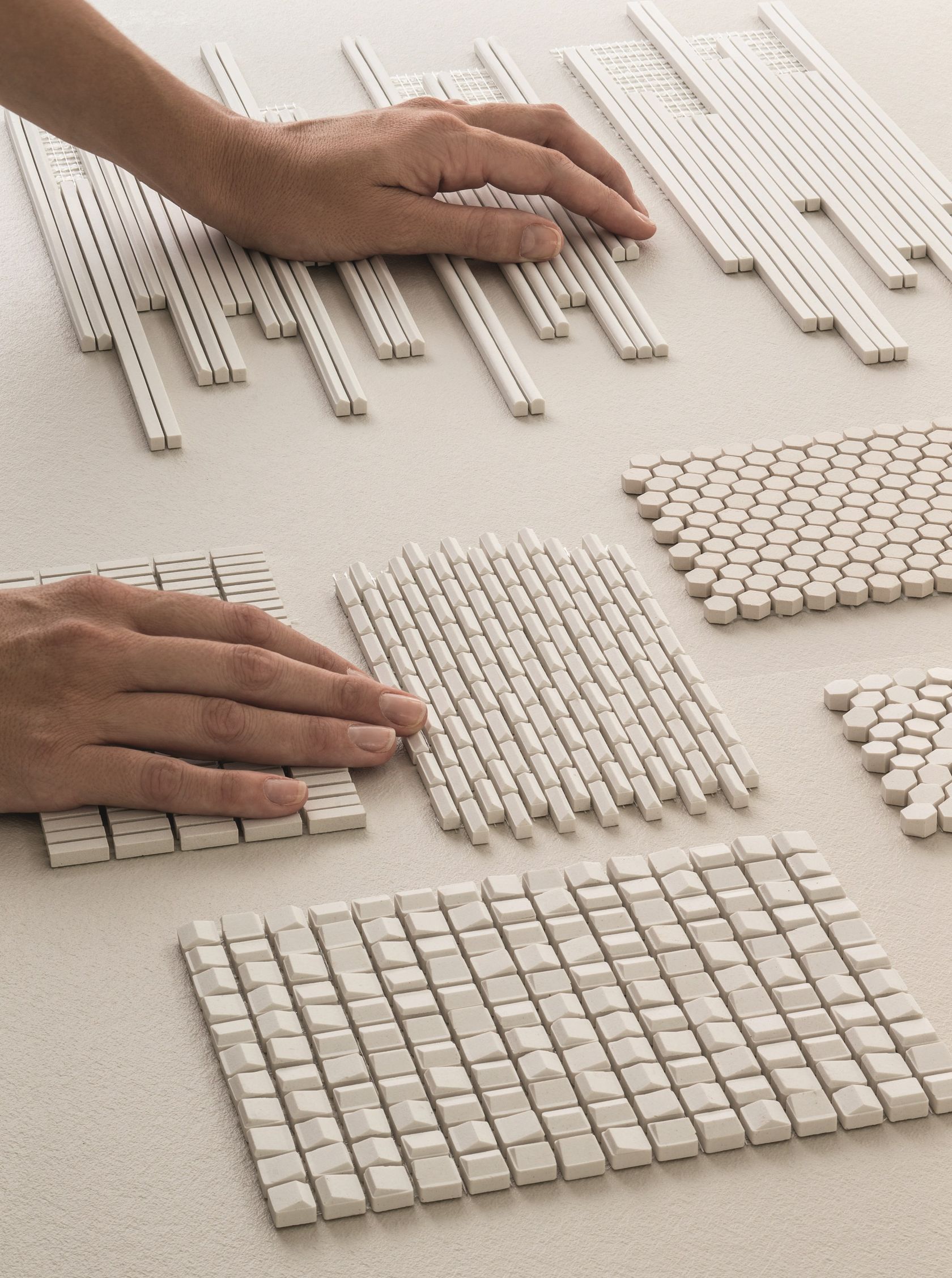 PHENOMENON RAIN BIANCO Porcelain stoneware wall tiles By Mutina