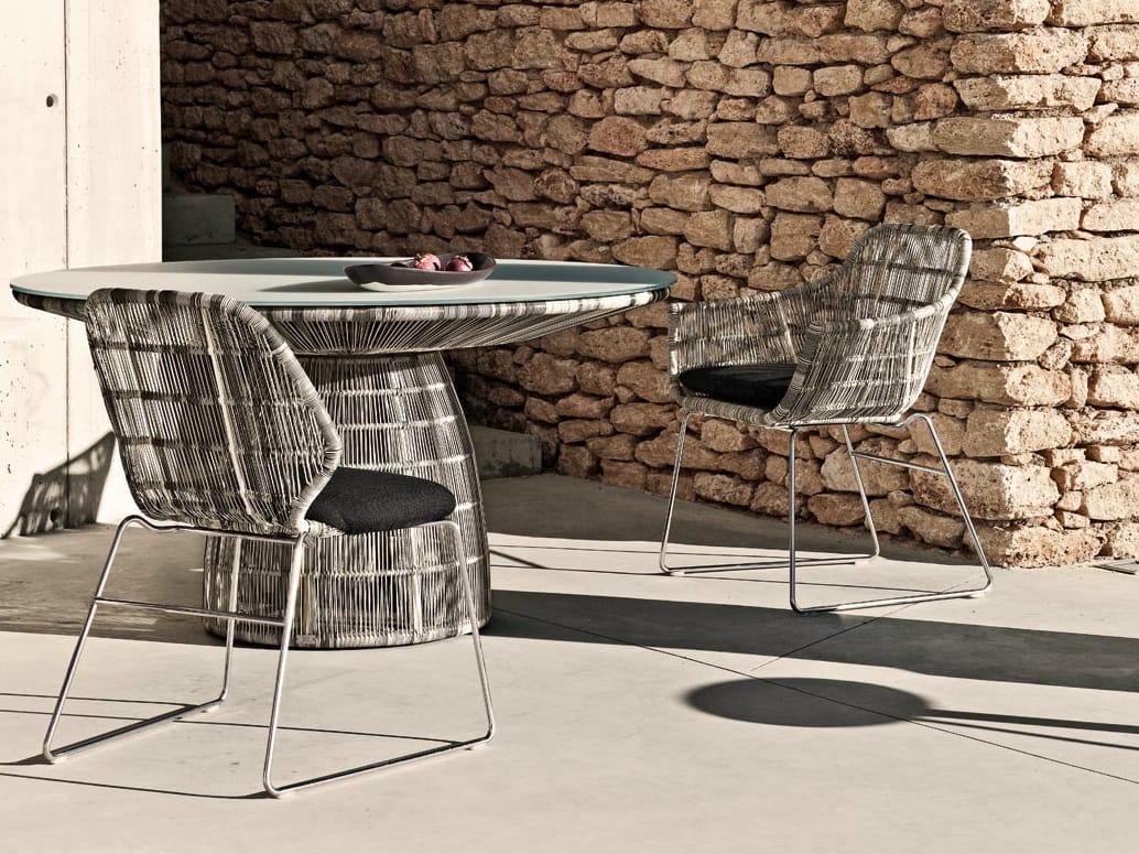 CRINOLINE Sled base polyethylene garden chair By B&B Italia Outdoor ...