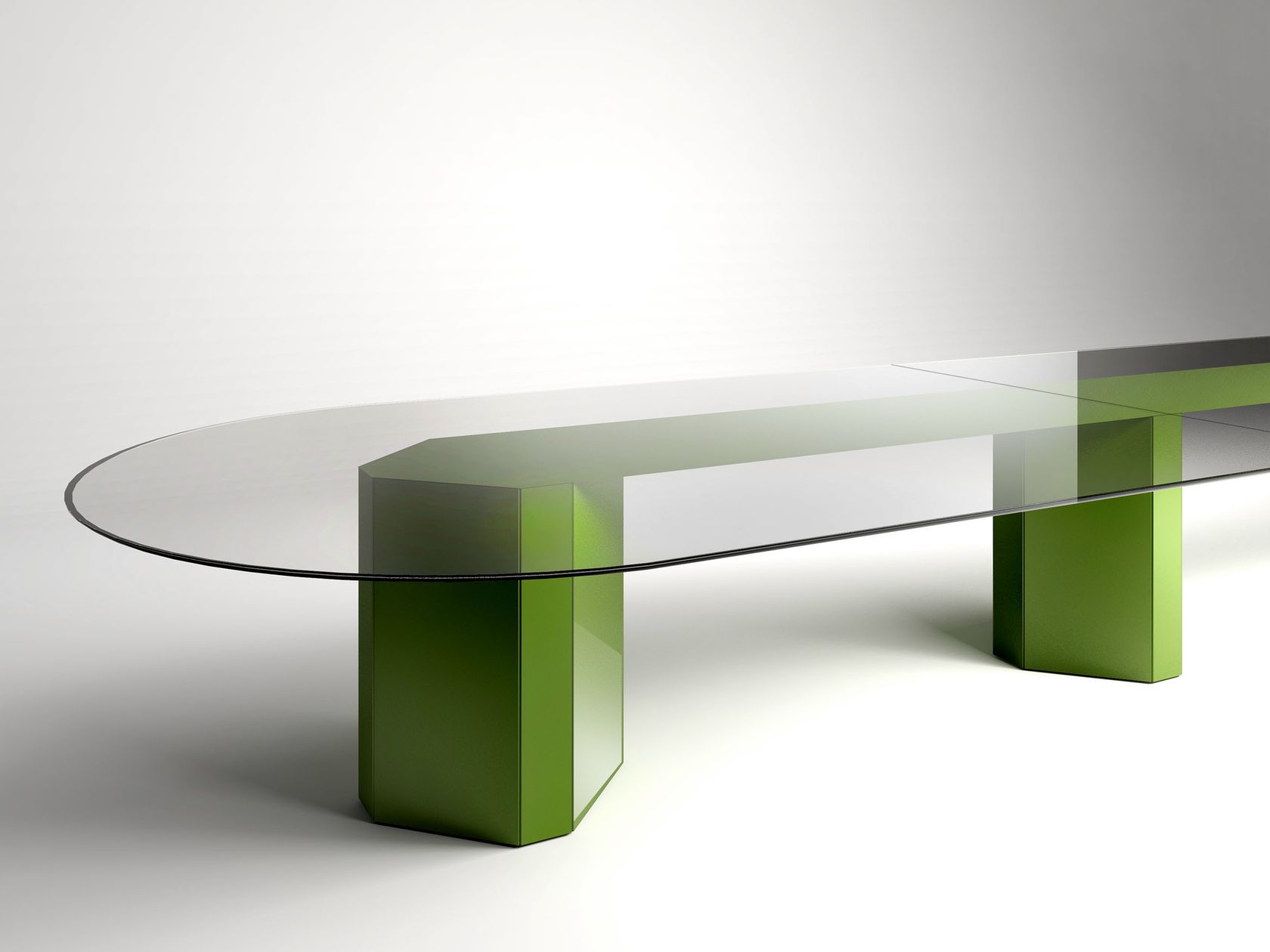 AKIM Tavolo ovale in cristallo By Gallotti&Radice | design Buratti ...