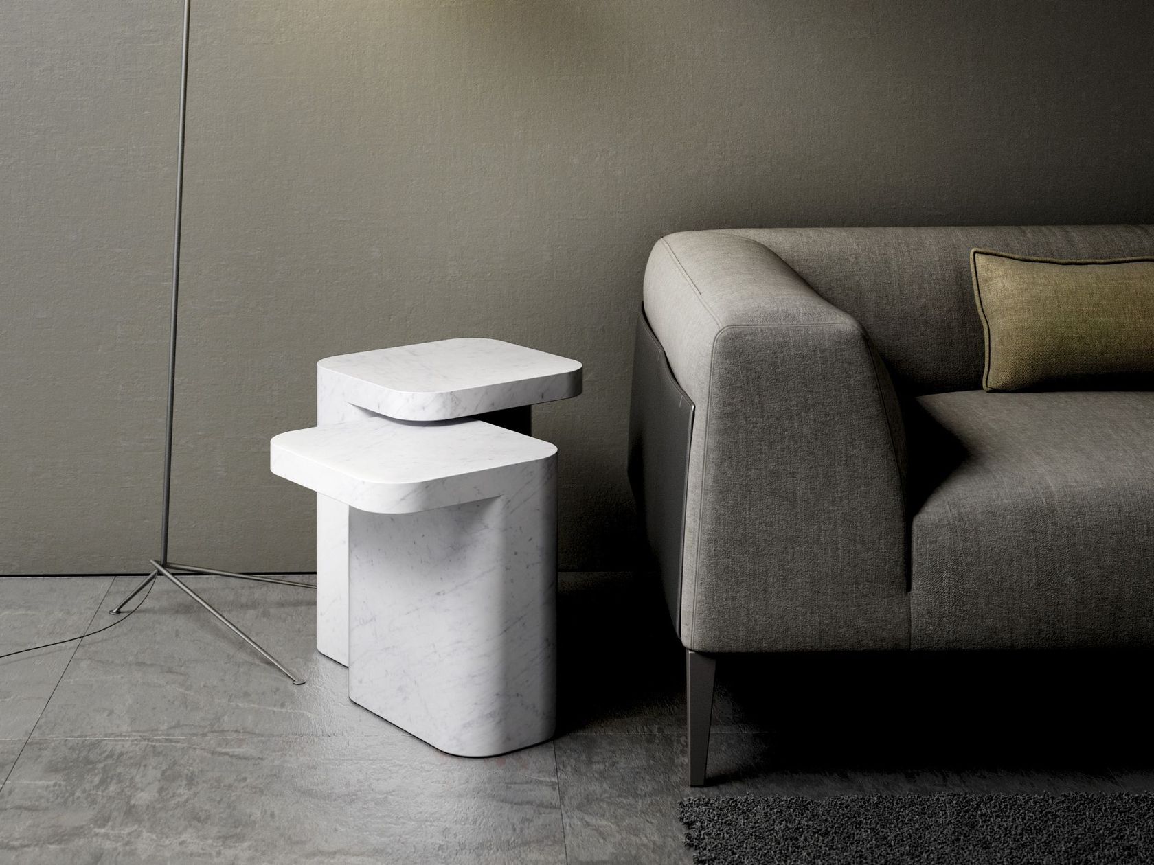 PETRA | Carrara marble coffee table By RETEGUI design Jean Louis Iratzoki