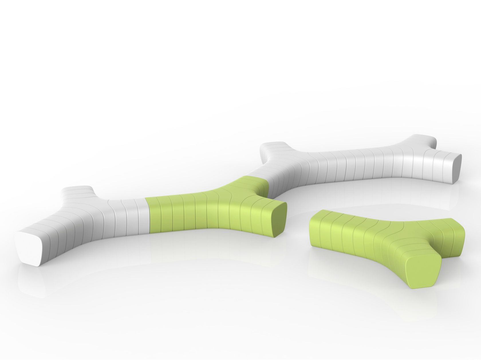 JETLAG Modular polyethylene bench By Plust