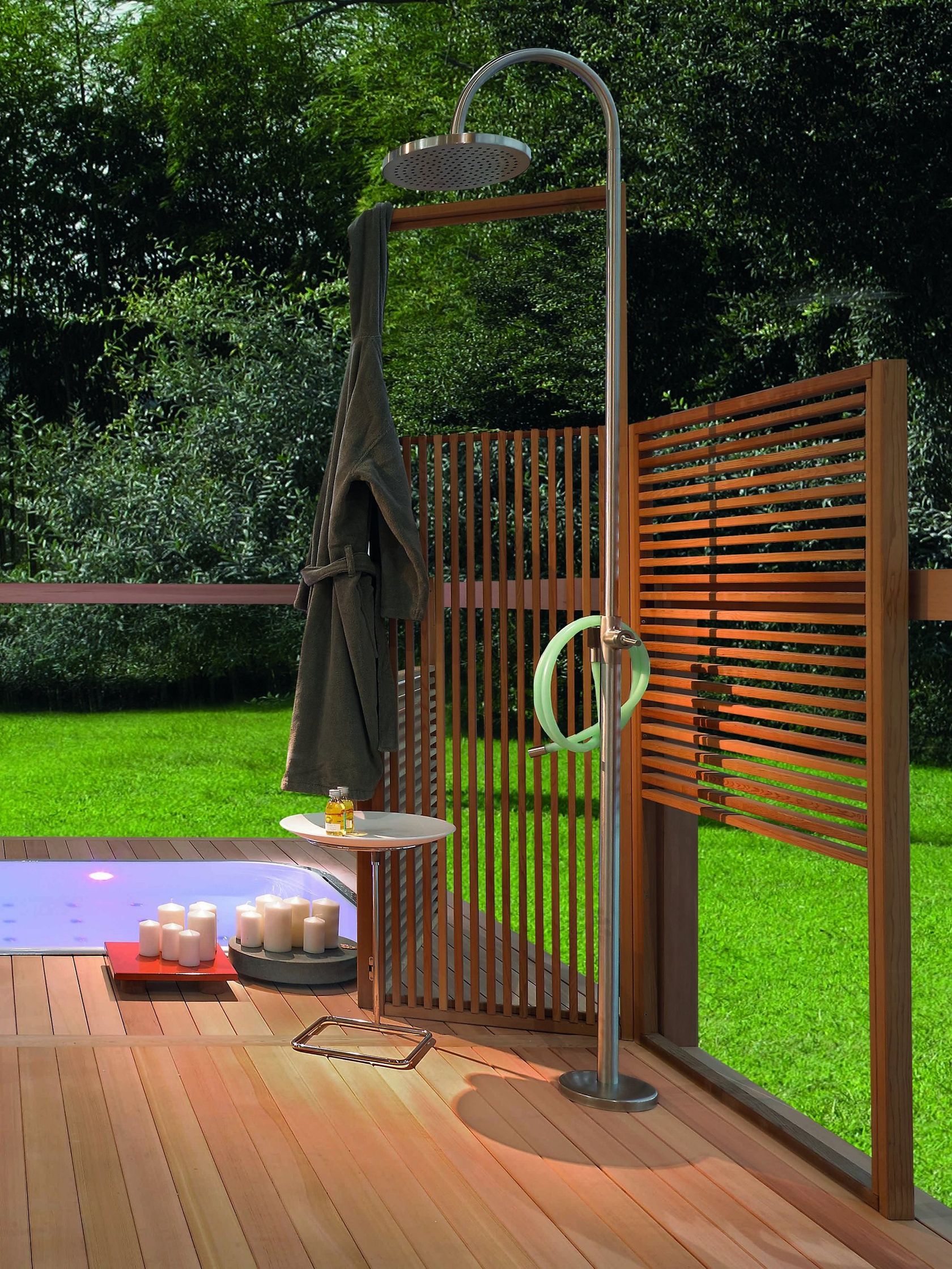 Stainless steel outdoor shower SHOWER COLUMNS By Kos by Zucchetti ...