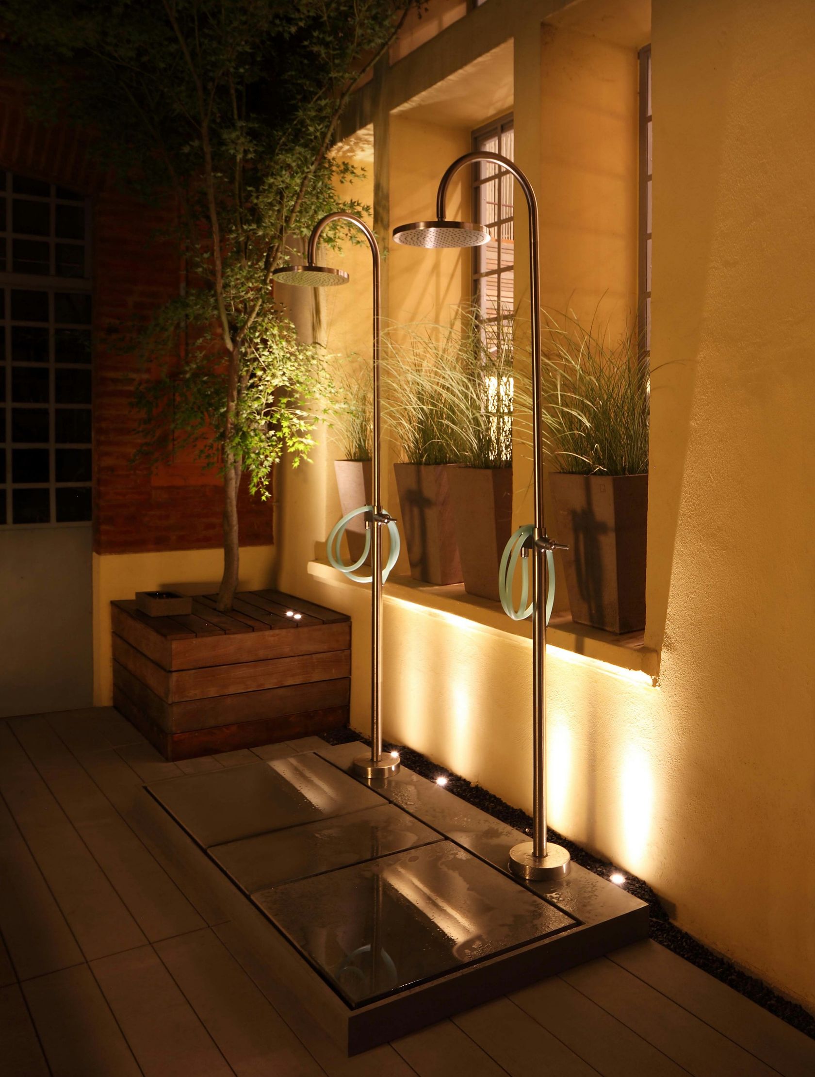 Stainless steel outdoor shower SHOWER COLUMNS By Kos by Zucchetti ...