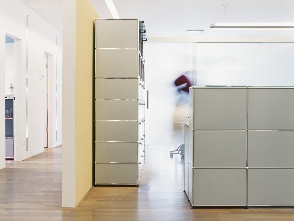 USM HALLER CREDENZA AS OFFICE STORAGE | Armoire de bureau By USM design ...