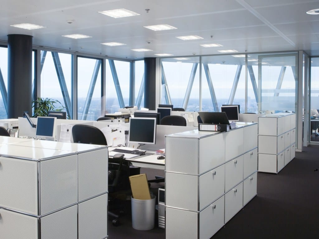 USM HALLER CREDENZA AS OFFICE STORAGE | Armoire de bureau By USM design ...