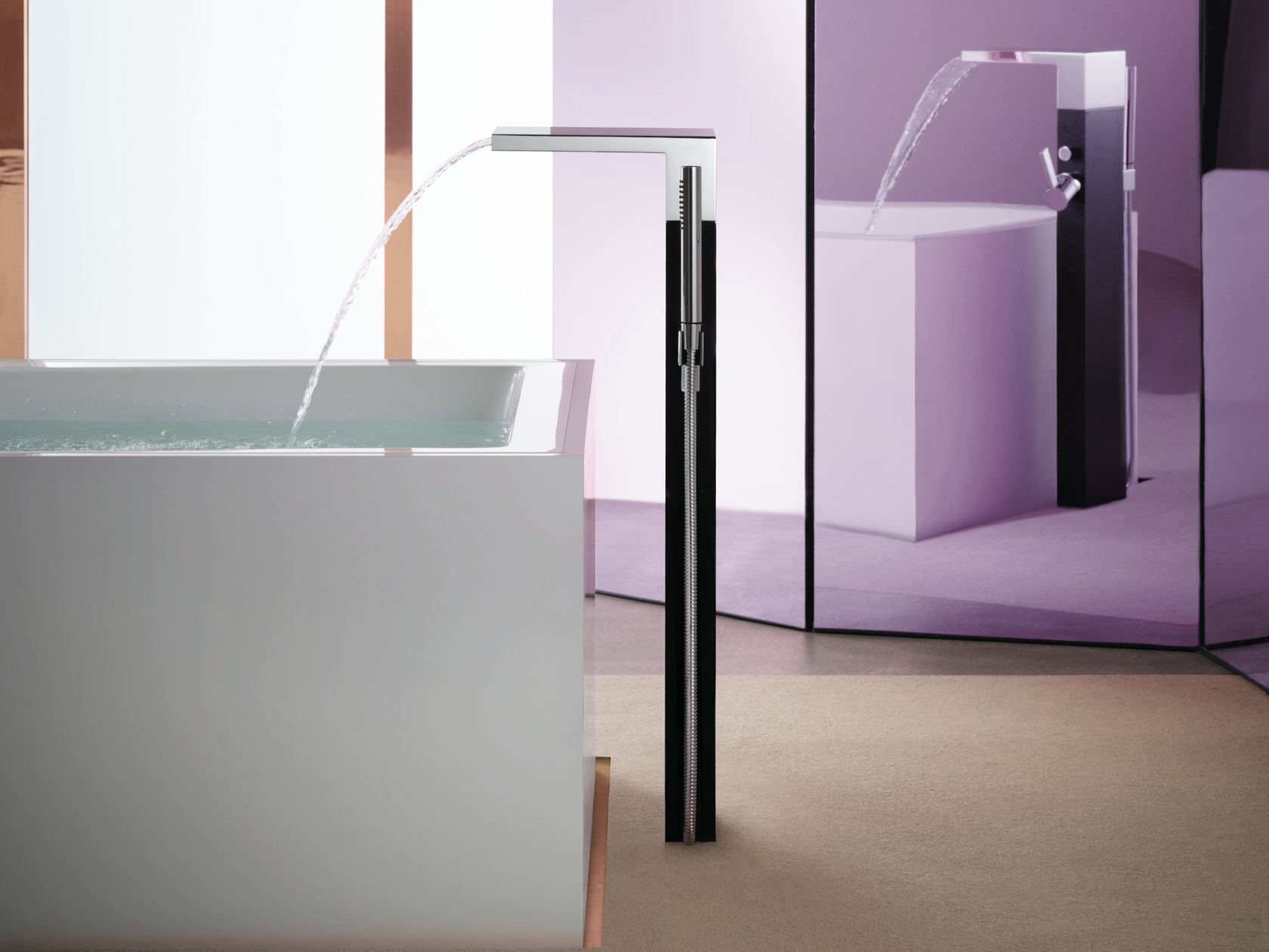 MEM | Floor standing bathtub tap By Dornbracht design Sieger Design