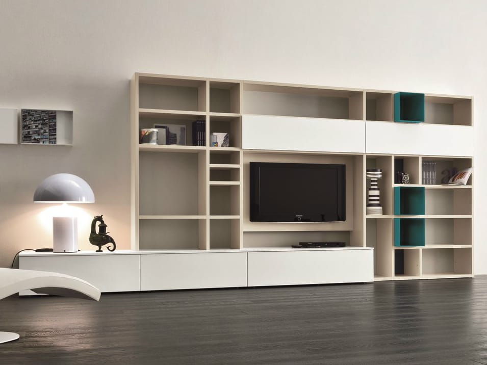 TV wall system SPEED N By Dall'Agnese design Imago Design