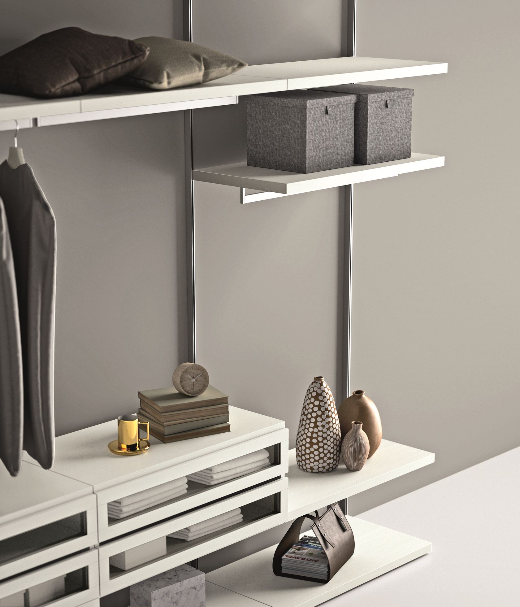 Walk-in wardrobe EASY PROJECT UP 02 By Dall'Agnese