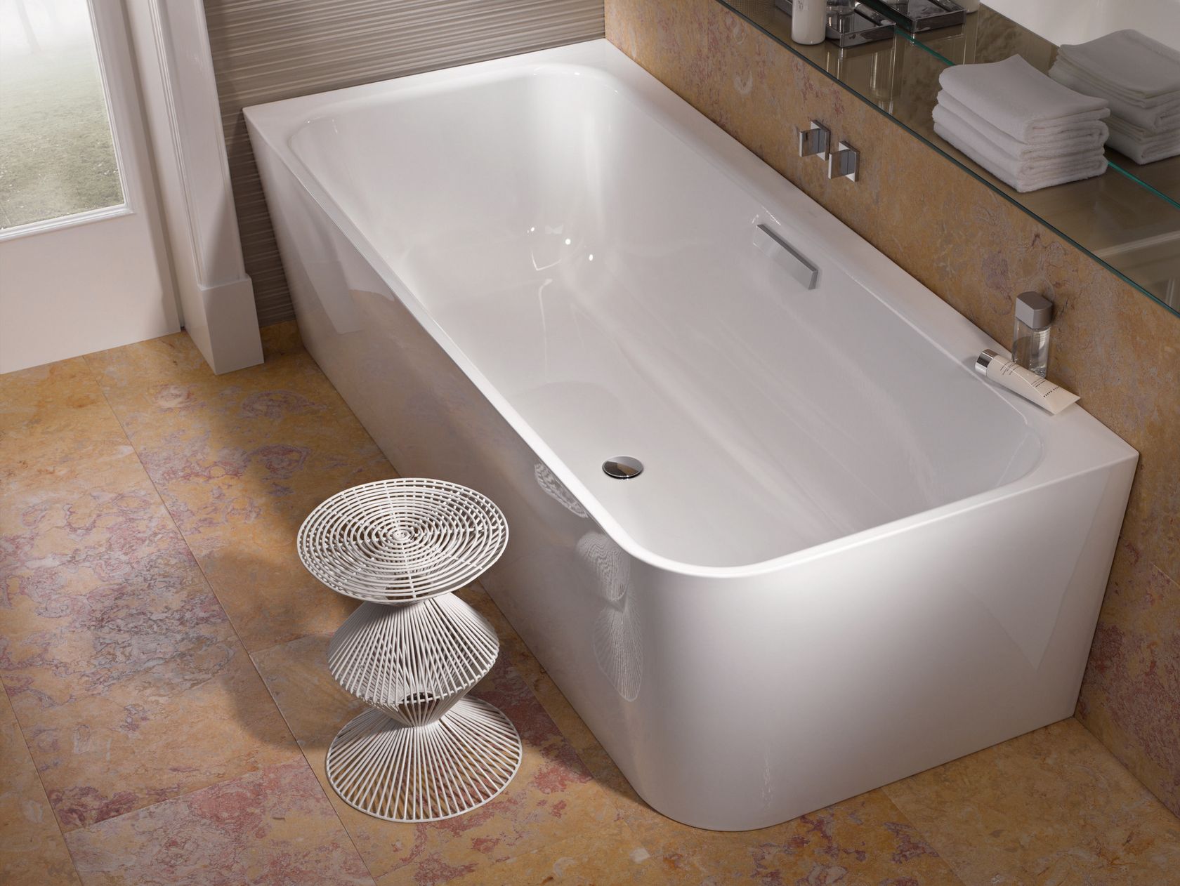 BETTEART IV Corner rectangular bathtub By Bette