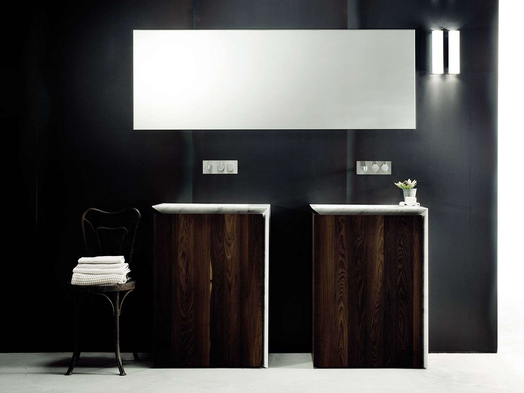 B15 | Wood veneer vanity unit By Boffi design Norbert Wangen