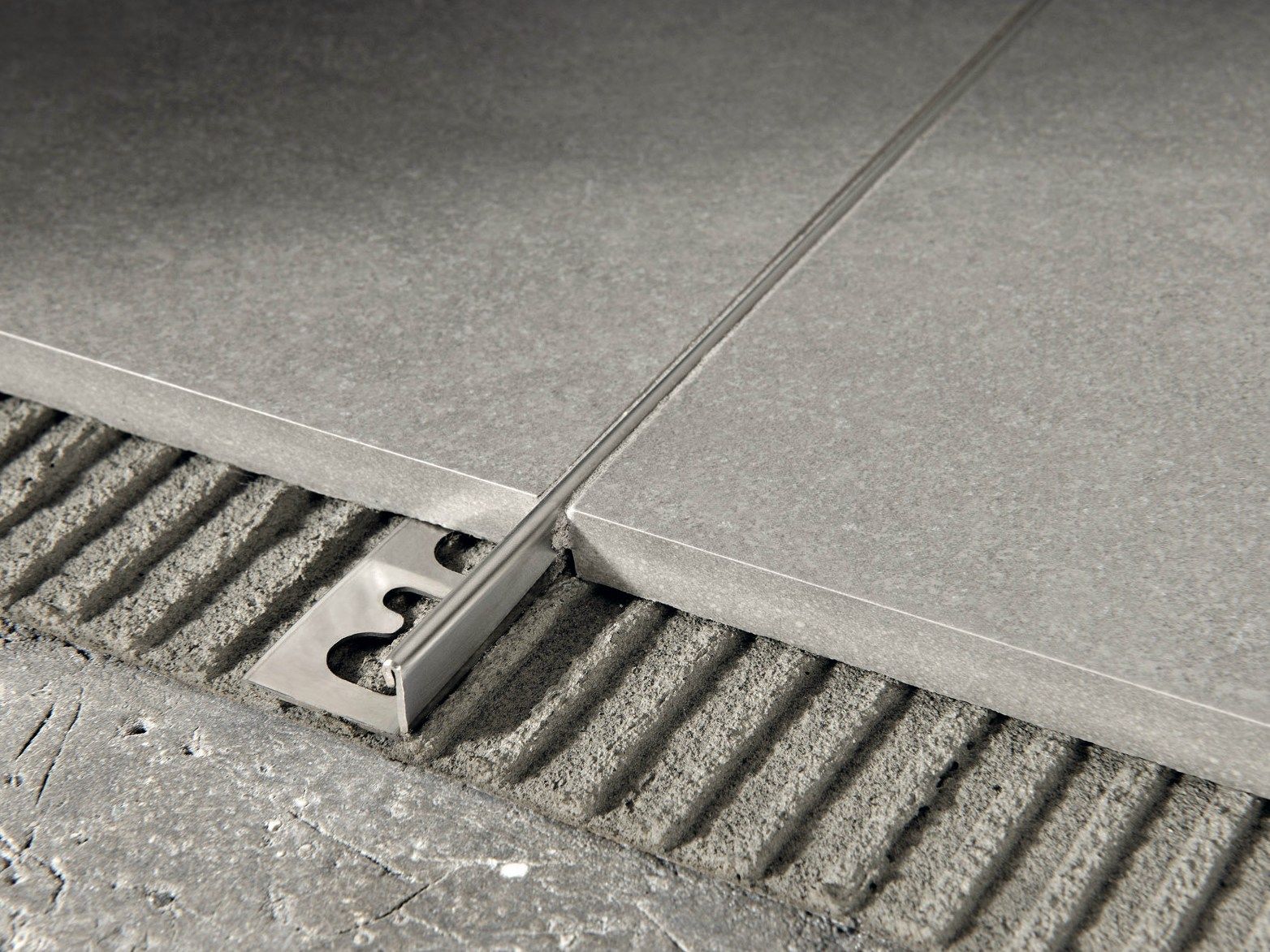 PROTERMINAL | Brushed steel Flooring joint By PROGRESS PROFILES