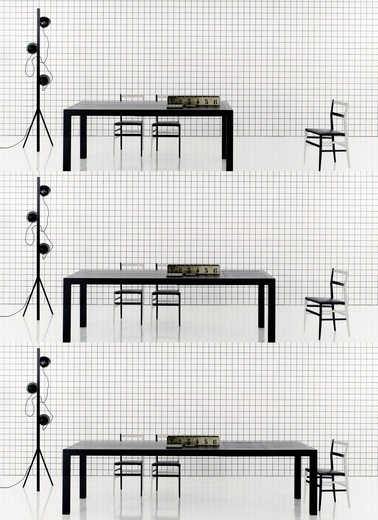 Extending solid wood table FOLD By Boffi design Piero Lissoni