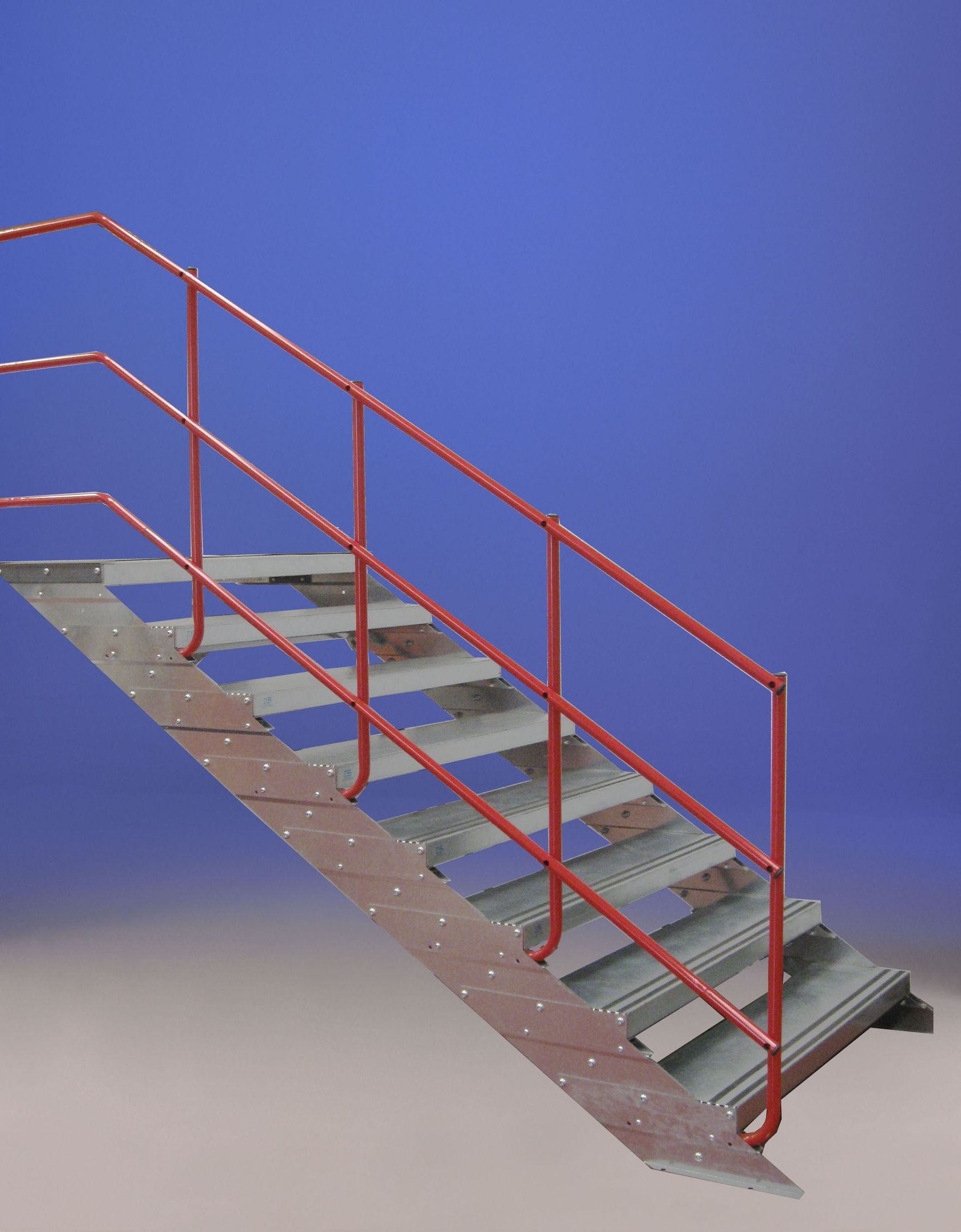Modular galvanized steel Open staircase EASY STEP By SVELT