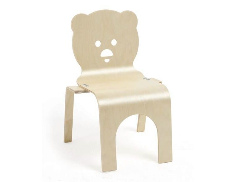 Stackable birch kids chair TEDDY By Tarmeko LPD OÜ