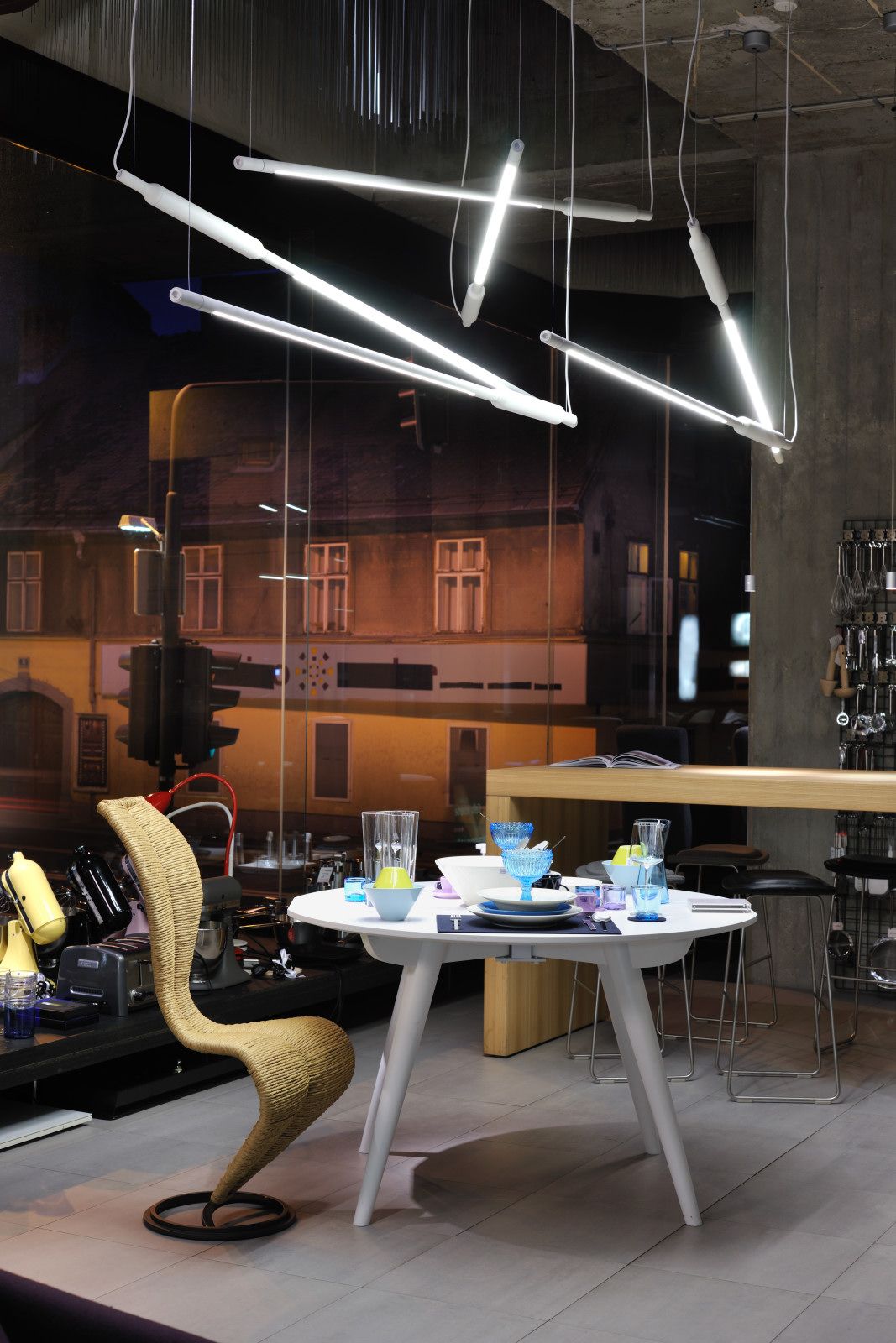 Direct light fluorescent aluminium pendant lamp SLIM HORIZONTAL By ...