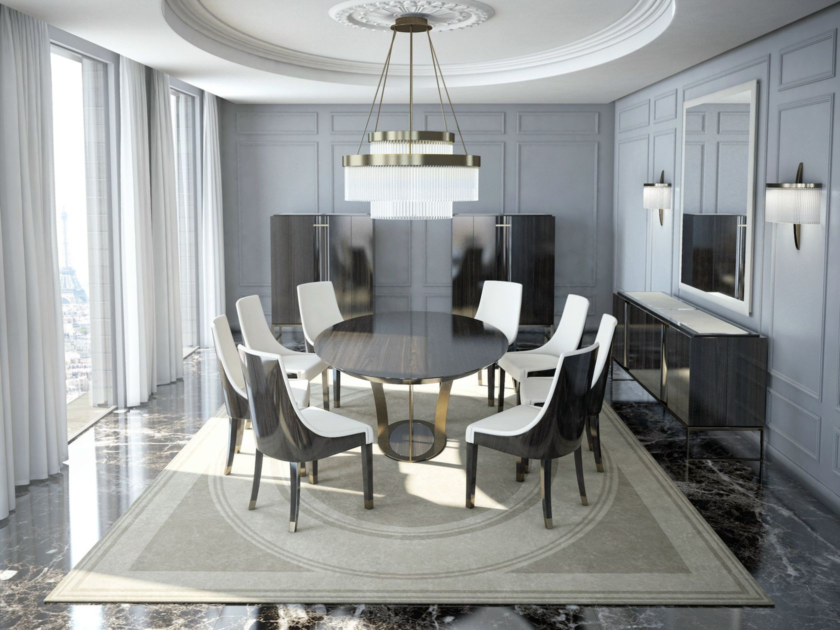 PARIS | Dining table Paris Collection By HUGUES CHEVALIER