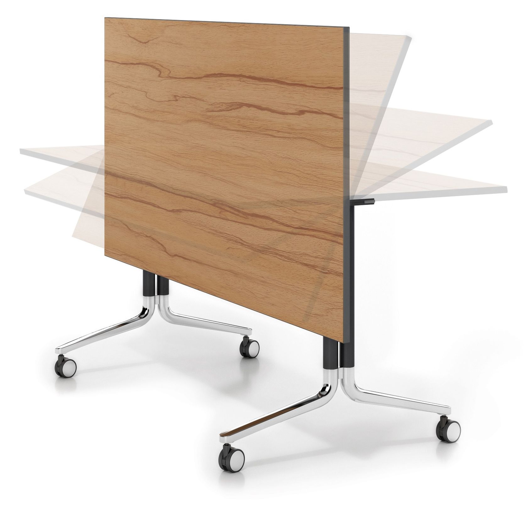 TEMO FLIPTOP Table de réunion pliante à roulettes By Casala | design ...