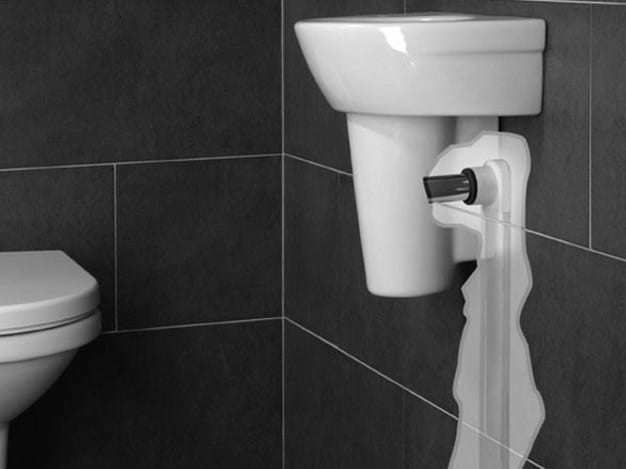 Steel and PVC siphon SLIM TUBE By ESS Easy Drain