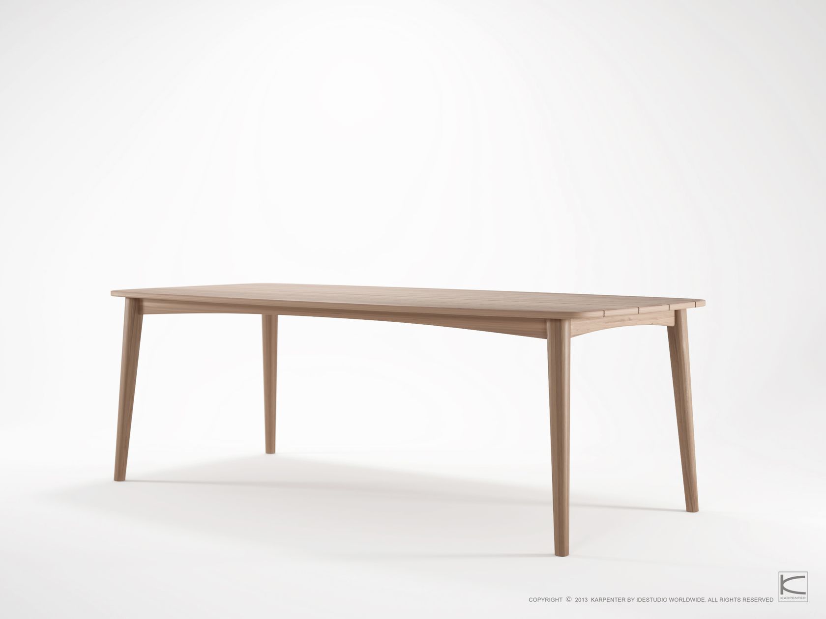 GRASSHOPPER | Rectangular table By KARPENTER design Hugues Revuelta