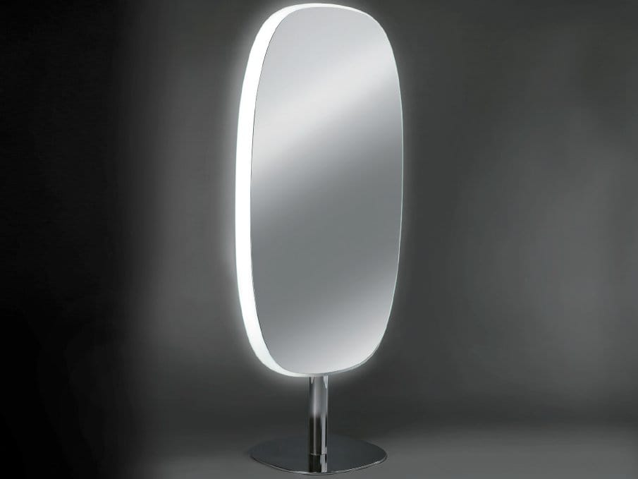 Double-sided oval mirror with integrated lighting URBAN DOUBLE FACE By ...