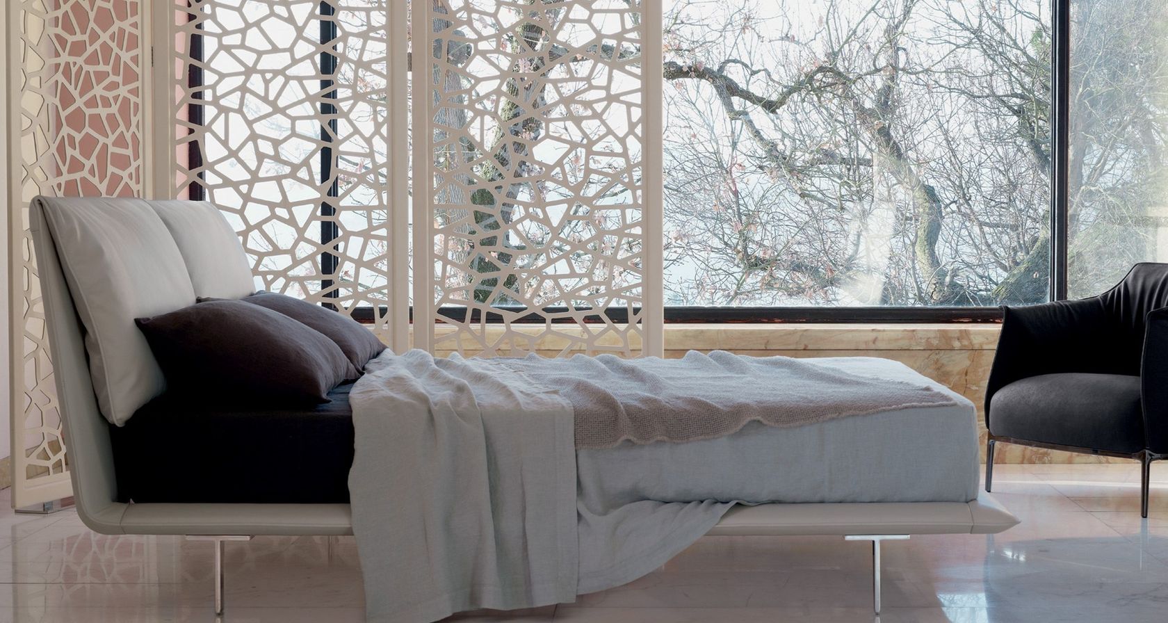 JOHN-JOHN BED Bed By Poltrona Frau | design Jean-Marie Massaud