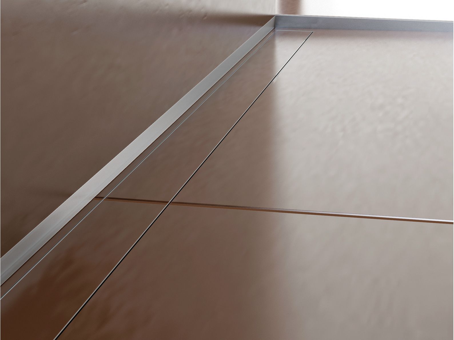 SLIM DRAIN INVISIBLE Stainless steel shower channel By PROFILPAS