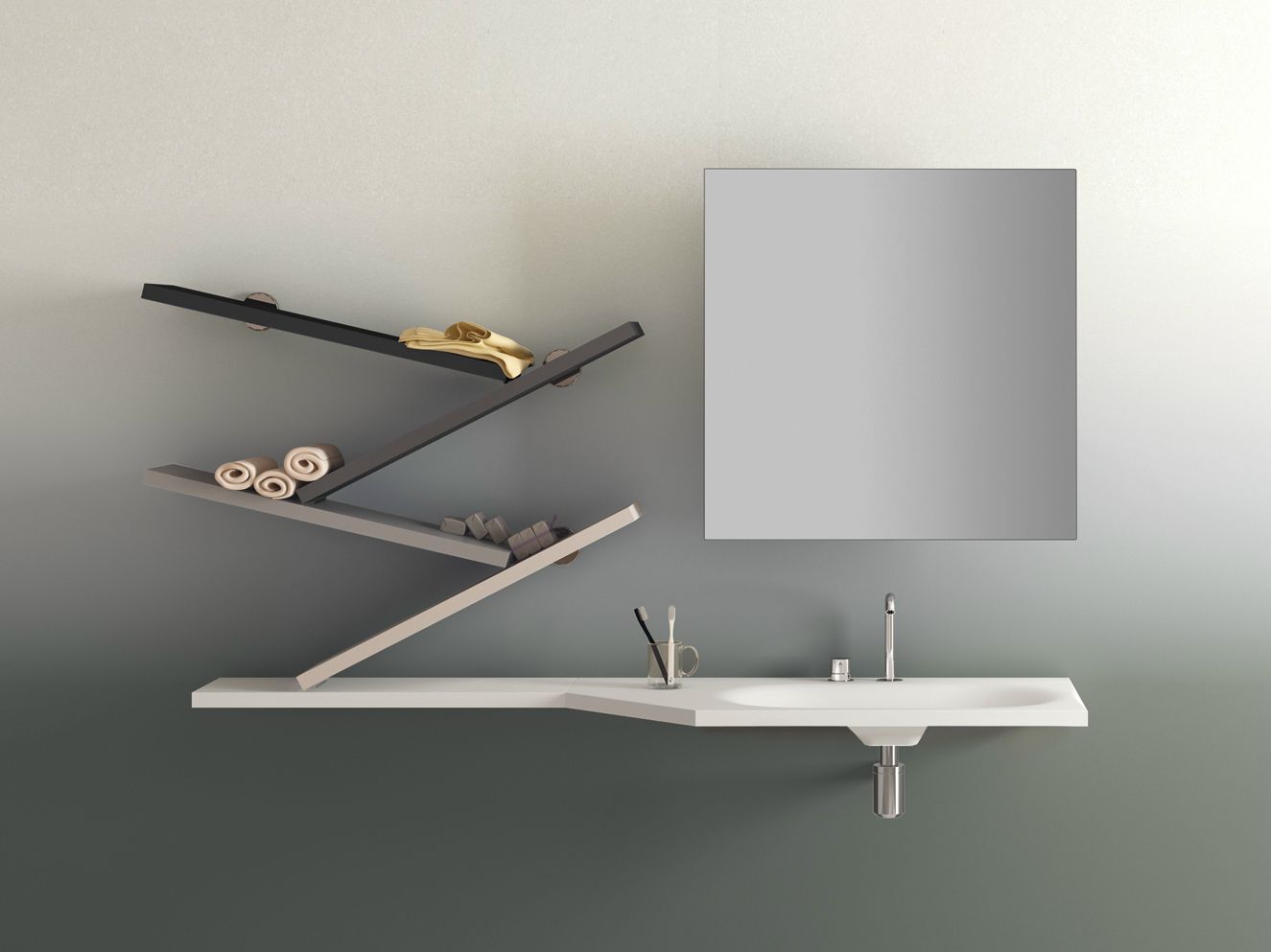 Laminated stoneware wall/floor tiles FADING By Lago design Daniele Lago