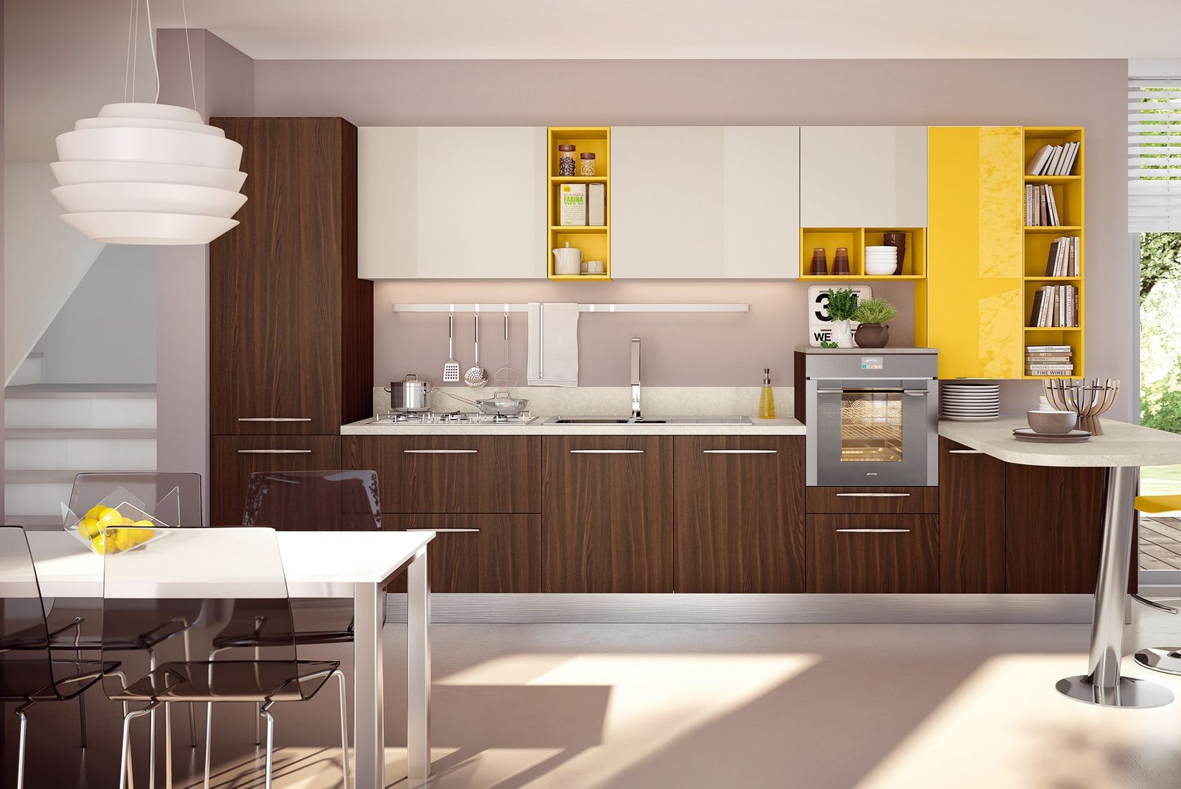 SWING | Lacquered kitchen By Cucine Lube design Studio Ferriani