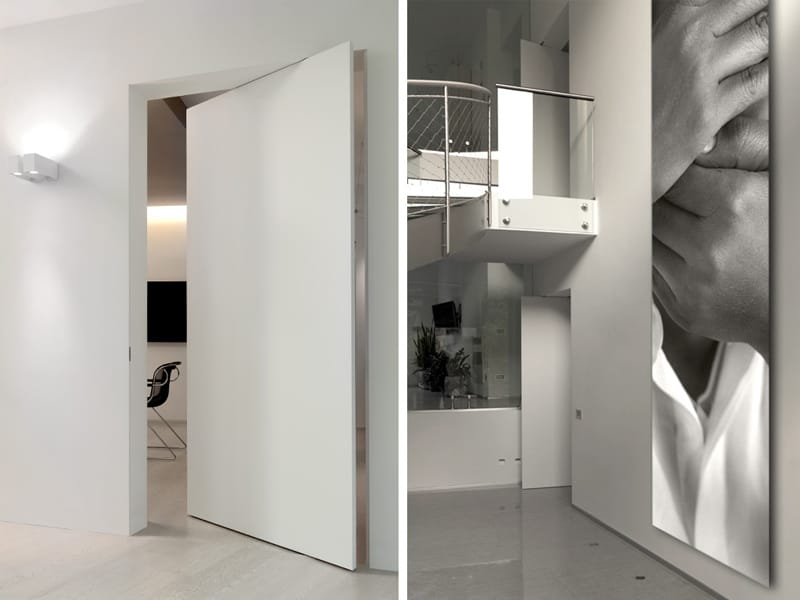 Porta a bilico a filo muro Bilico Verticale Filo 5 - Linvisibile ...