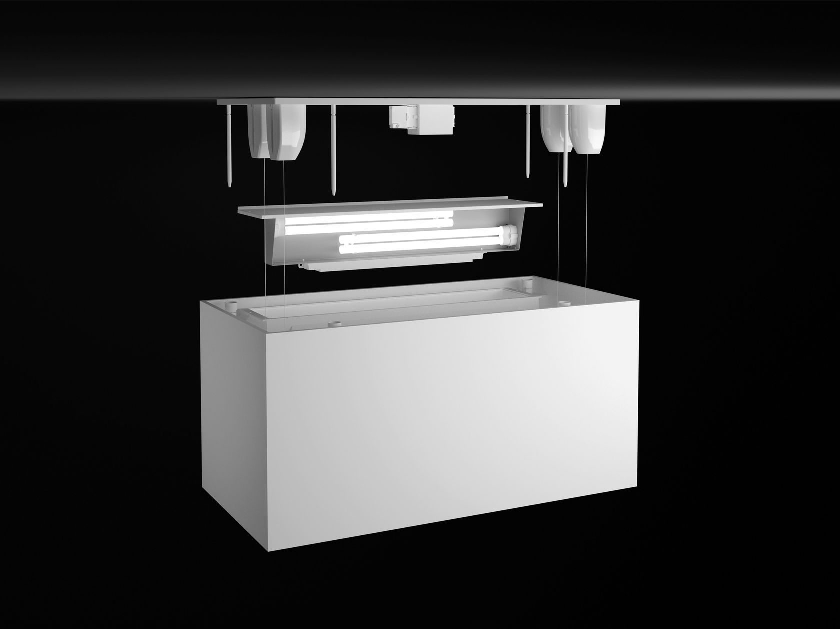 Modular ceiling lamp LINK XXL By Vibia design Ramón Esteve