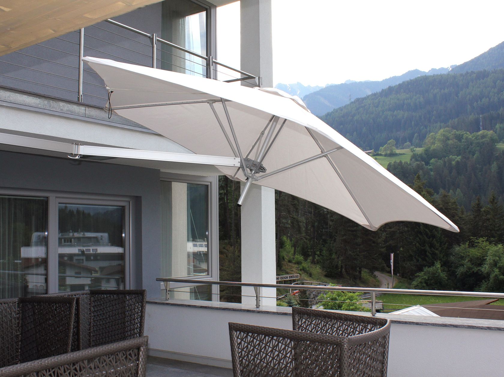 PARAFLEX WALL | Guarda-sol redondo Guarda-sol ajustável redondo de ...