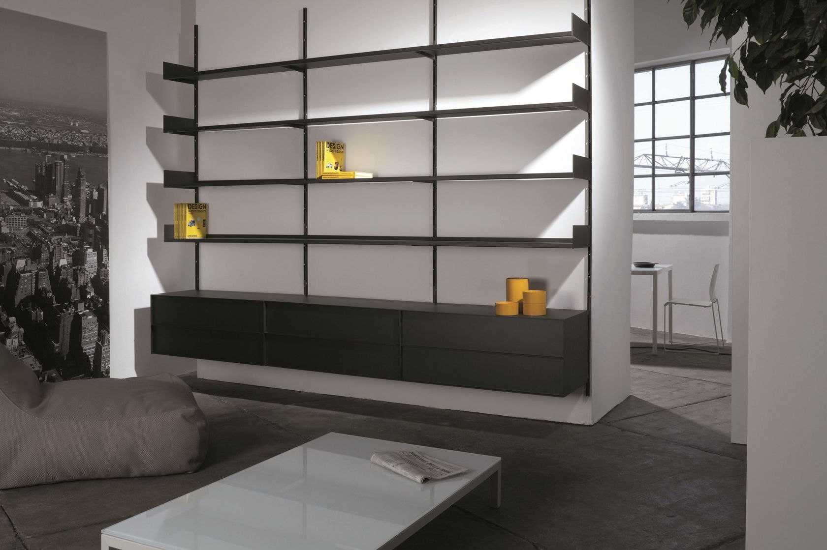 Offenes Regal aus Metall ELLE SYSTEM By YDF Design Basaglia Rota Nodari ...