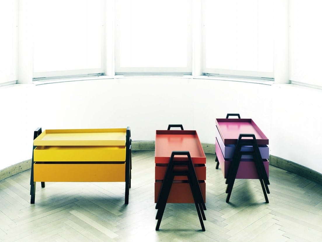 Stackable wooden coffee table STACK By Living Divani design Nathan Yong