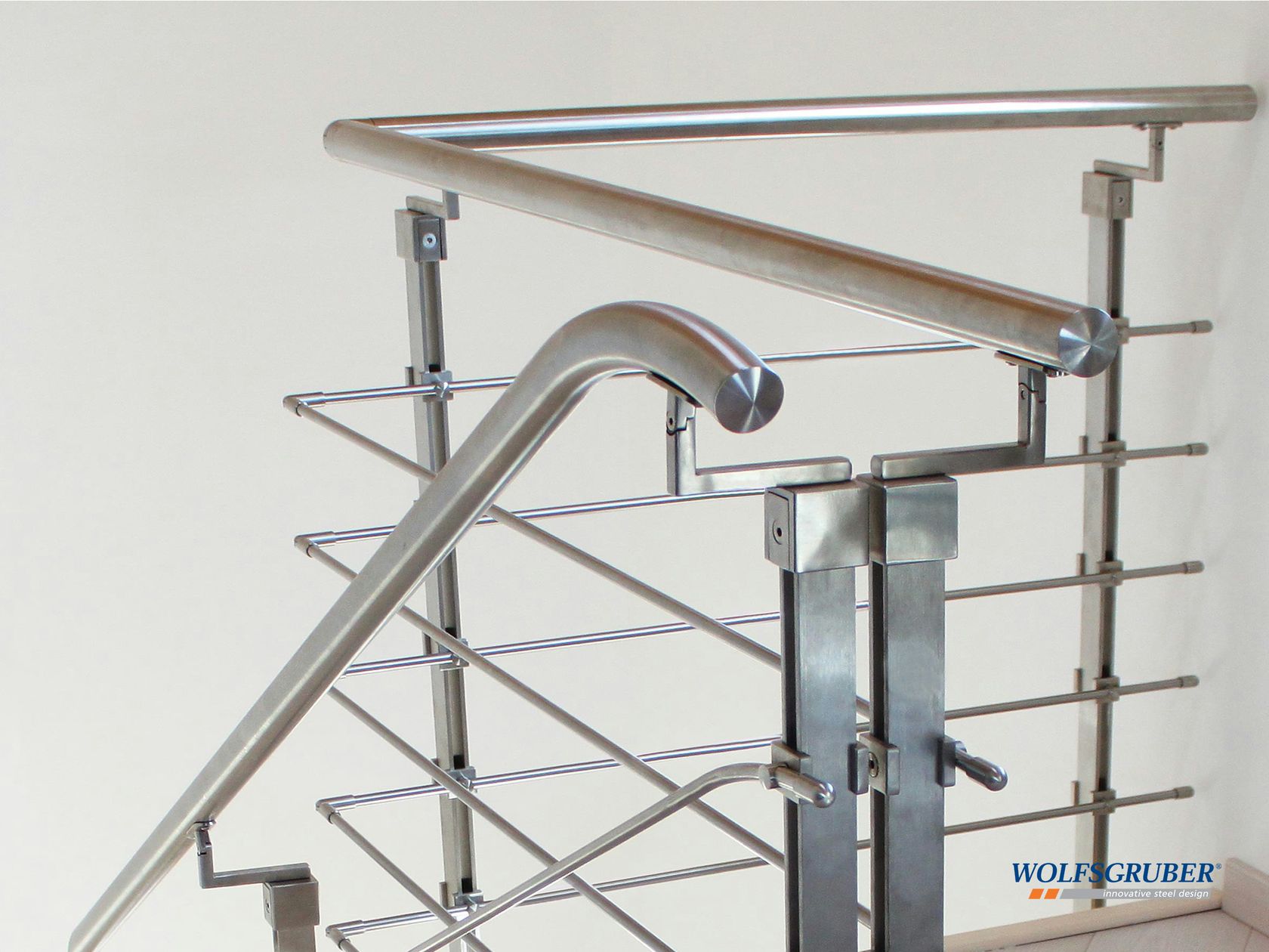 Stainless steel parapet INOX STEP SYSTEM By WOLFSGRUBER