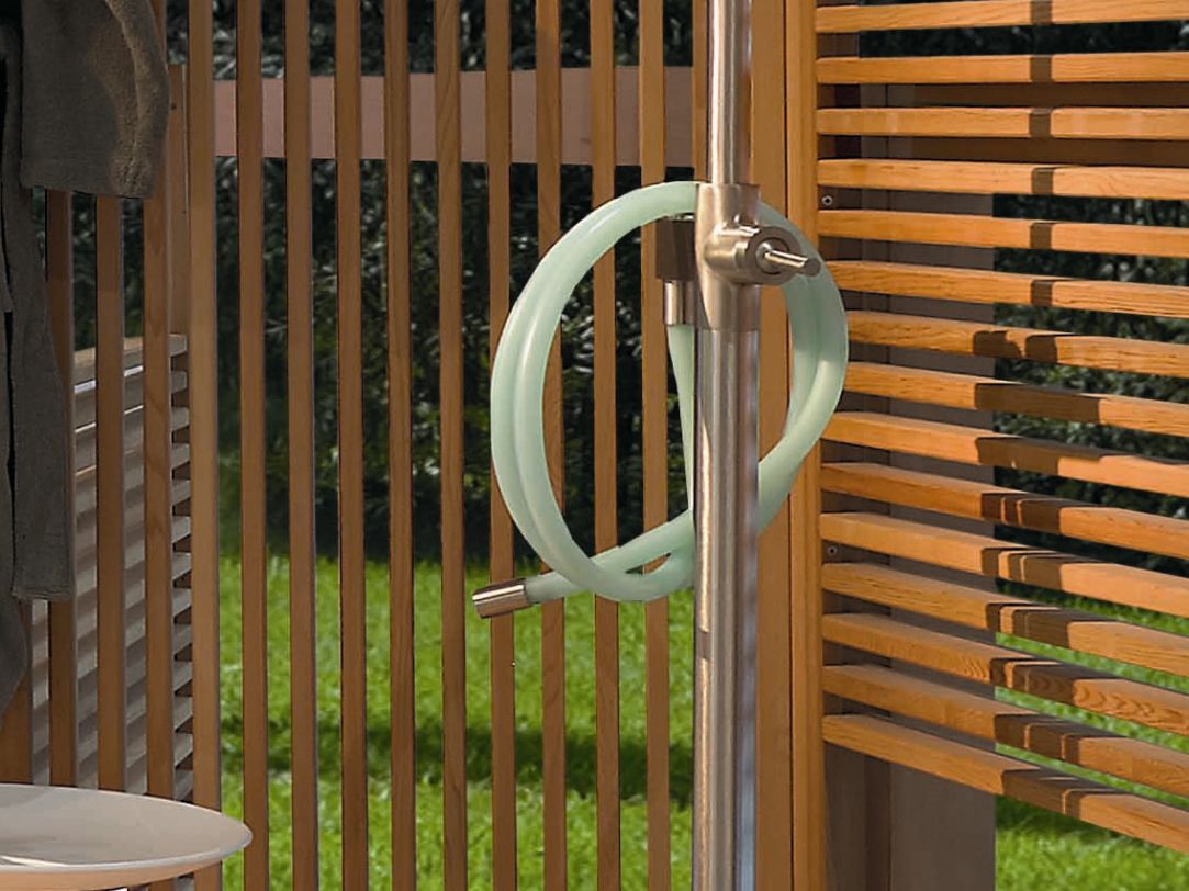 Outdoor shower Steel outdoor shower with overhead shower By ZUCCHETTI ...