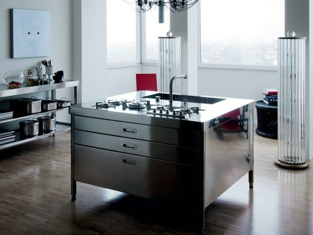 Stainless steel Kitchen unit LIBERI IN CUCINA 130 By ALPES-INOX