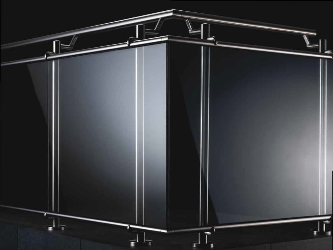 Glass and Stainless Steel balustrade GLASS FRAME TUBE By Q-RAILING ITALIA