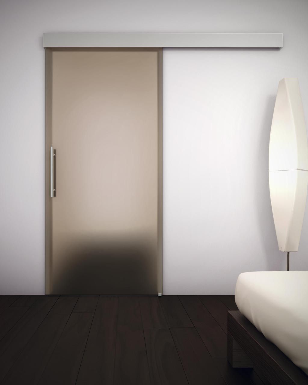 Glass sliding door with pelmet SINTHESY LIGHT By FOA