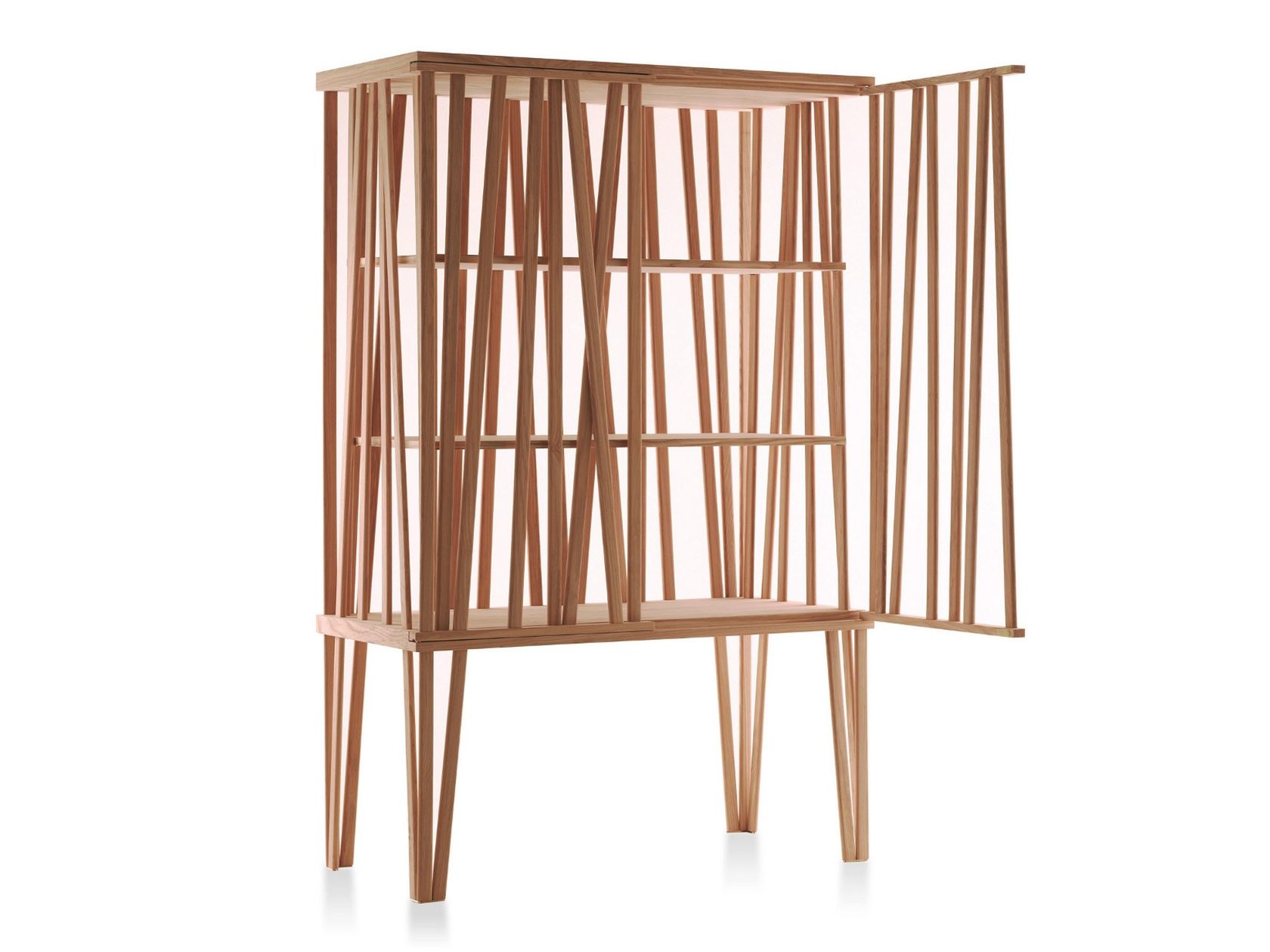 Wooden highboard with doors MIKADO By Porro design FRONT