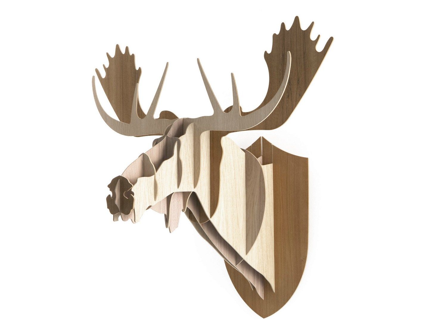 Wooden wall decor item MOOSE By Moustache design Big-Game