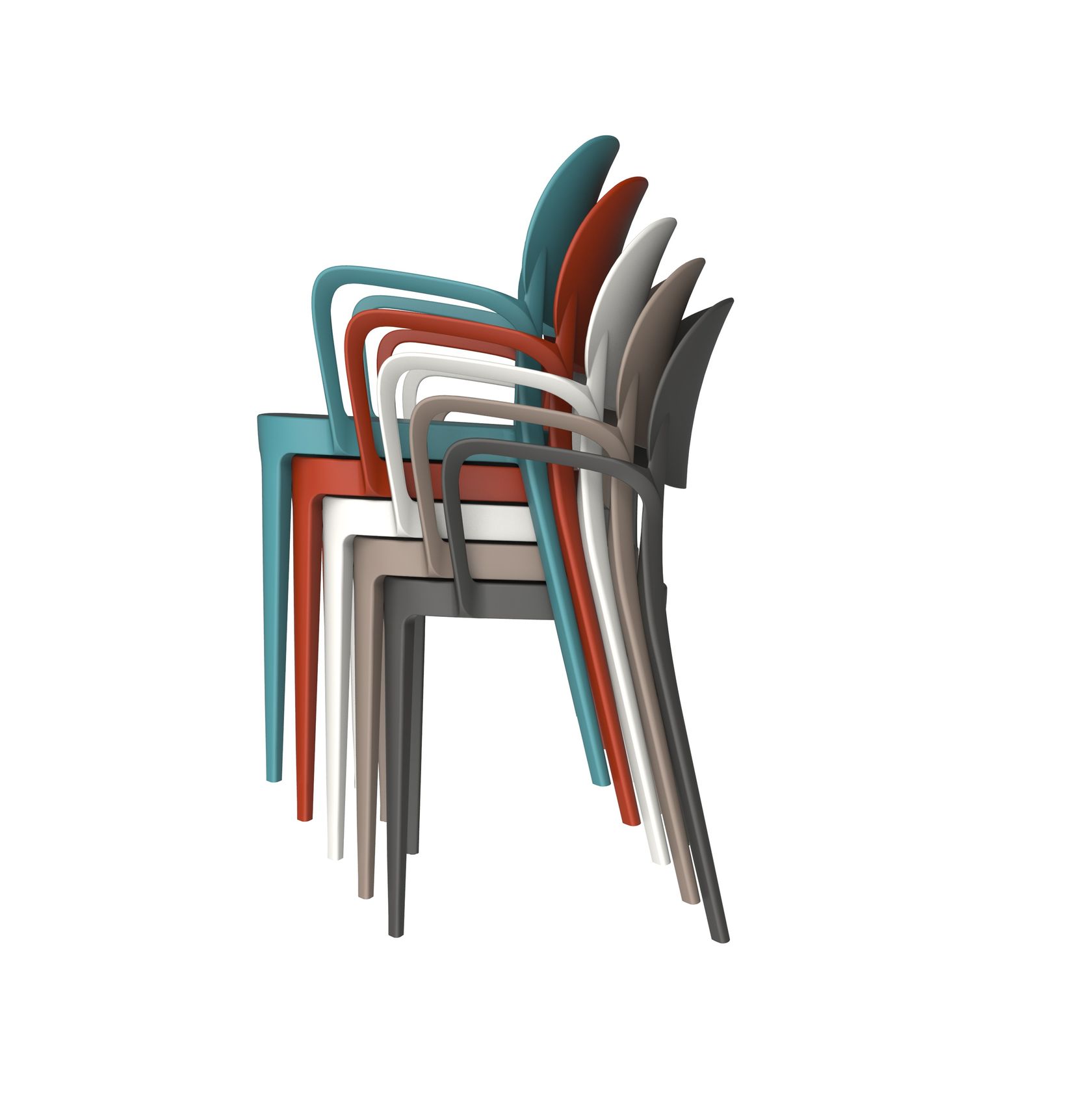 AMY Stackable technopolymer chair By ALMA DESIGN | design Valerio Sommella