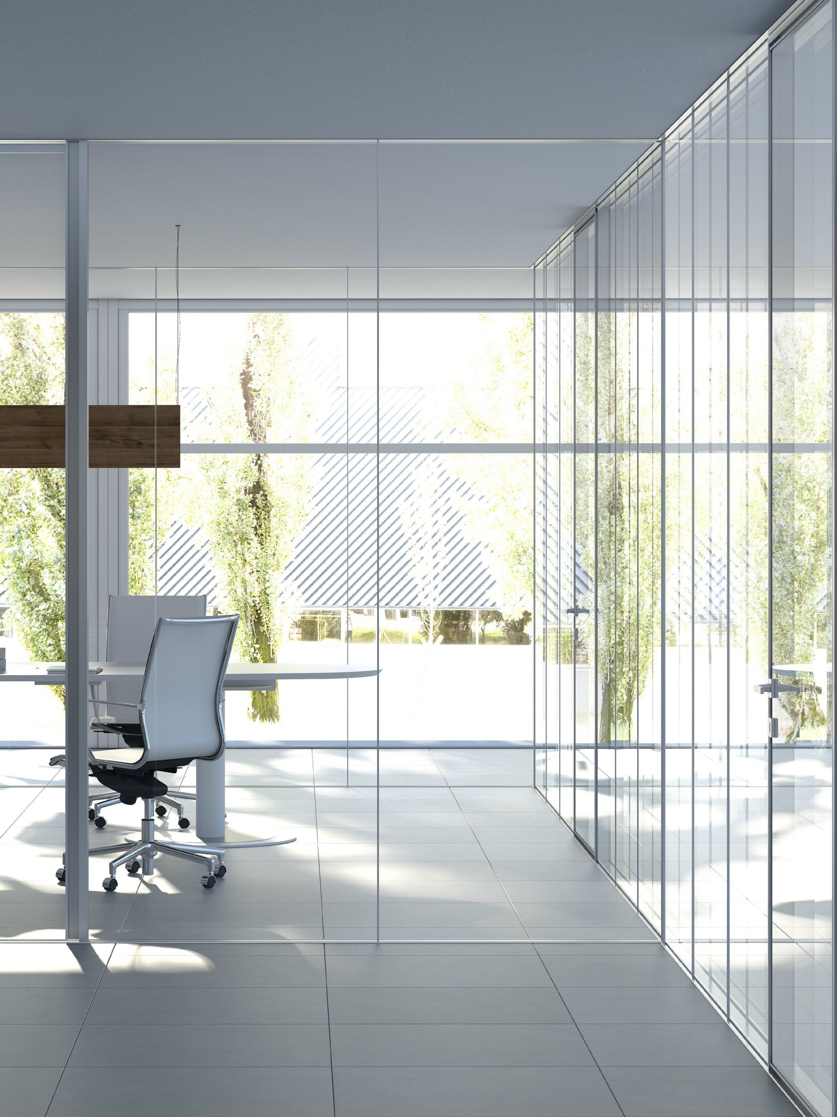 Parede móvel de vidro I-WALLSPACE By FANTONI
