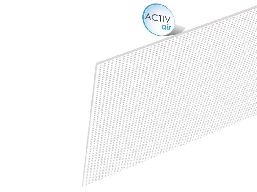Acoustic plasterboard ceiling panels GYPROC RIGITONE™ ACTIV’AIR® 8/18 ...