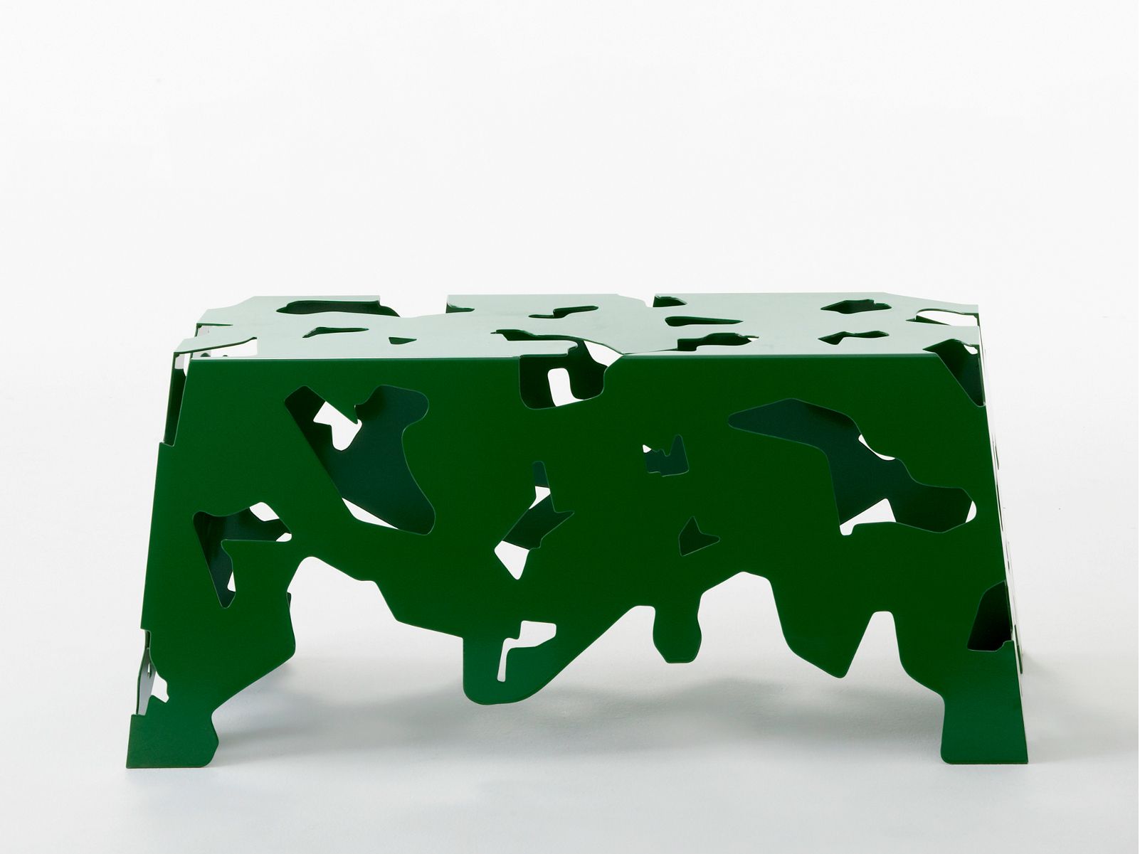 Stackable backless powder coated steel Bench SCATTER By Nola Industrier ...