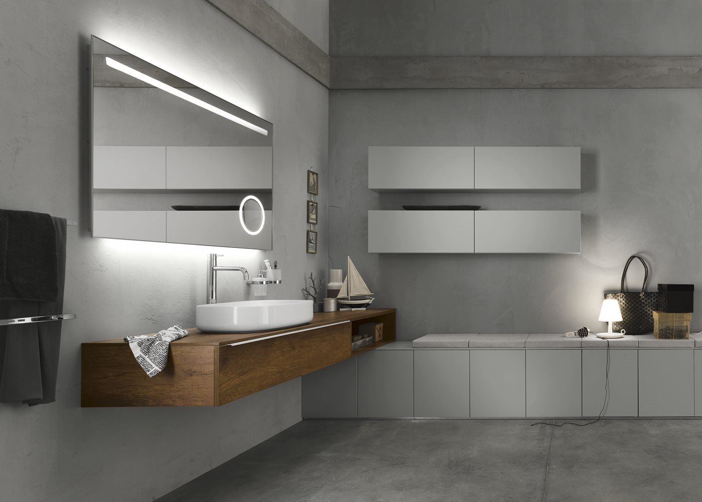 Sistema bagno componibile PROGETTO - Composizione 1 Collezione Progetto ...