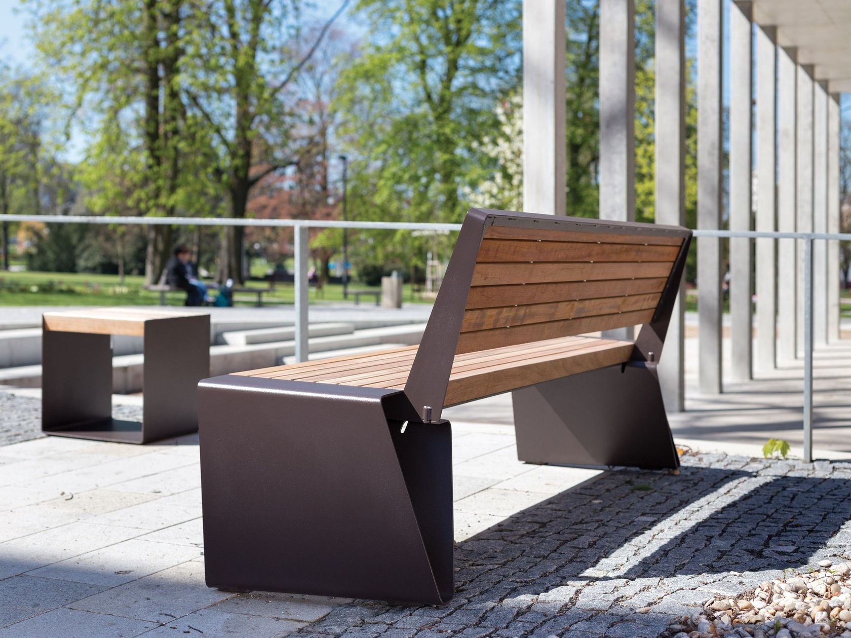 RADIUM | Steel and wood Bench Radium Collection By mmcité1 design David ...
