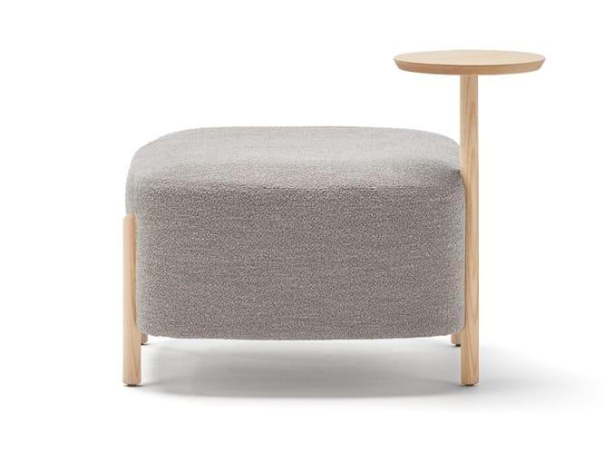RC WOOD | Upholstered pouf By Blasco&Vila design Francesc Rifé