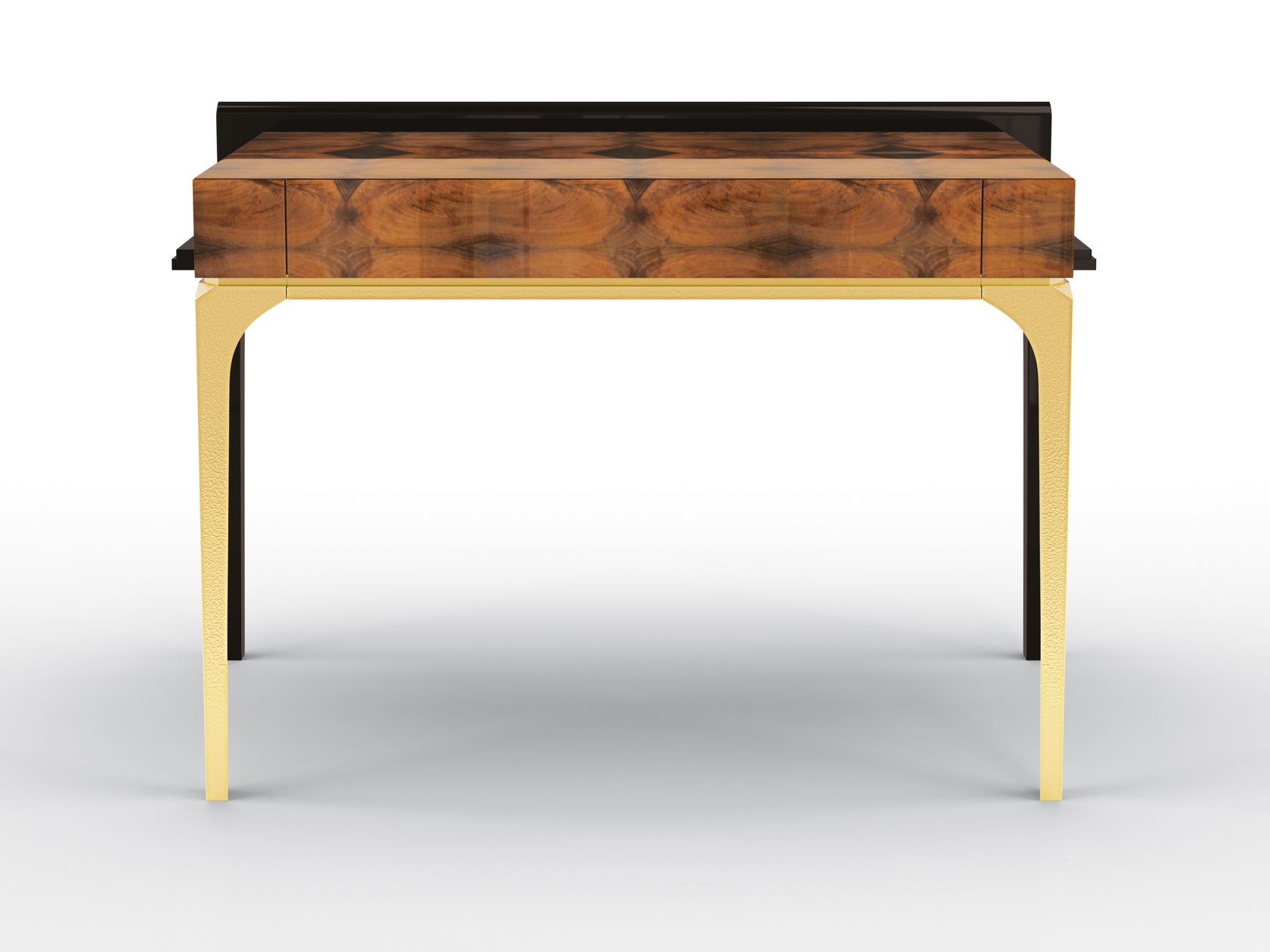 WANDA Rectangular walnut console table with drawer By BRUNO ZAMPA
